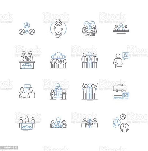 투자 기업 라인 아이콘 컬렉션입니다 포트폴리오 다각화 자산 자본 자본 수익 성장 벡터 및 선형 그림 주식 채권 펀드 개요 표지판