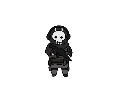 Artist Unknown Ghost Cod Chibi Call Of Duty Chibi Cod Fanart