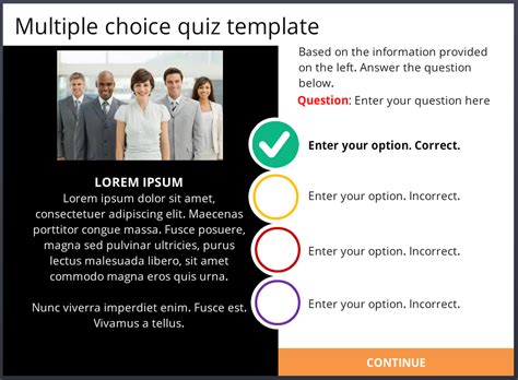 Free Storyline 2 Multiple Choice Quiz Template Building Better