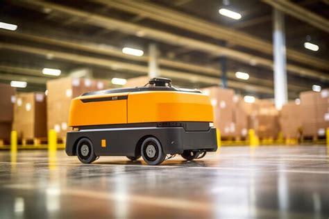 Premium Ai Image Efficient Warehouse Transport Agv Automated Guided