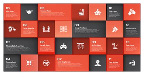 새 일반 관련 프로세스 인포그래픽 템플릿입니다 프로세스 타임라인 차트 선형 아이콘이 있는 워크플로 레이아웃입니다 코비드19 코로나바이러스 개념 인포그래픽에 대한 스톡 벡터