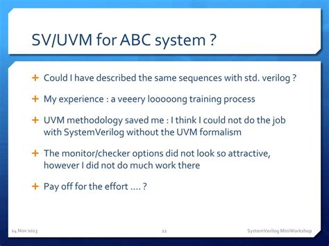 ppt systemverilog and uvm for the abc system verification powerpoint presentation id 2032326