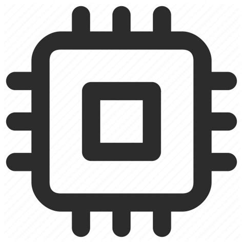 Chip Cpu Hardware Microchip Processor Icon Download On Iconfinder Flat Design Icons