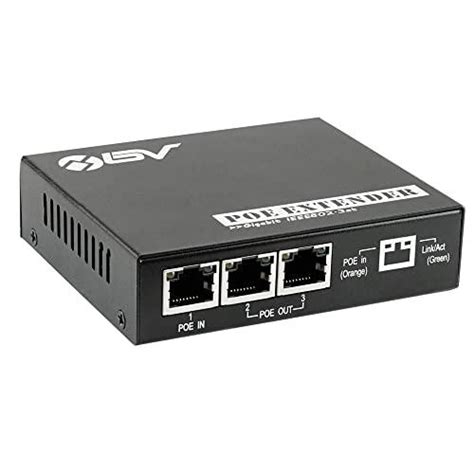 Bv Tech 3 Port Poe Extender High Efficiency Ethernet Expander Ieee 802 3af At Compliant