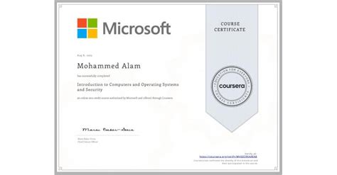 Mohammed Alam On Linkedin Completion Certificate For Introduction To Computers And Operating