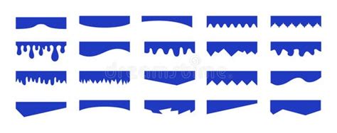 Separators Shapes For Website Presentation Set Curve Lines Wave