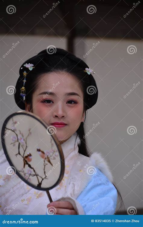 Modern Chinese Girls In Ancient Costumes Editorial Image Image Of