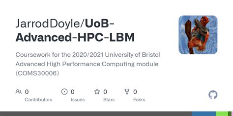 Github Jarroddoyleuob Advanced Hpc Lbm Coursework For The 20202021 University Of Bristol