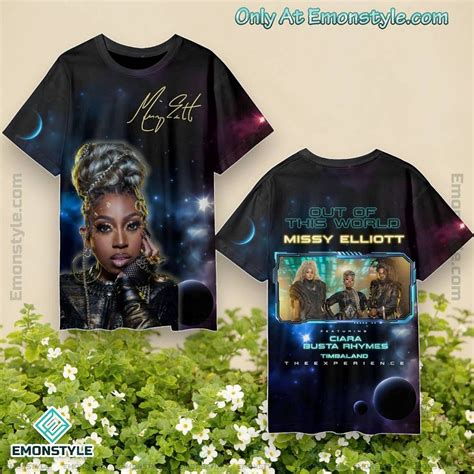 Missy Elliott “out Of This World” 3d T Shirt Iconic Hip Hop