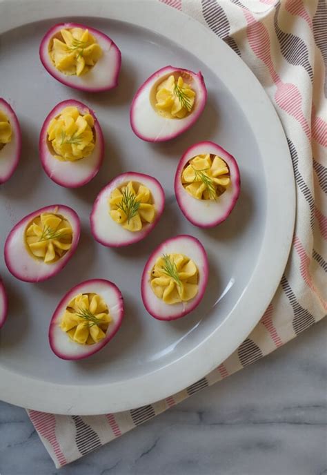 Beet Pickled Deviled Eggs