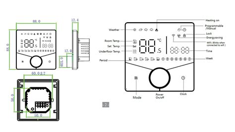 WiFi Smart Home Heating Thermostat Touch Screen Temperature Controller Thermostat