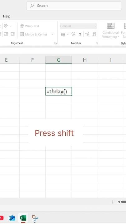 How To Get Todays Date In Excel Tricks Microsoftexcel Exceltutorial Shorts Youtube