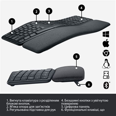 Купити ERGO K860 від Logitech ціна огляд характеристики Logitech com ua