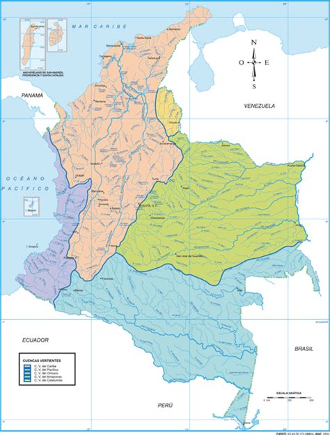 Ríos De Colombia Mapa