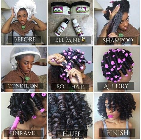 Perm Rods Curls On Natural Hair Permrods Curly Hair Styles Beautiful Natural Hair Natural