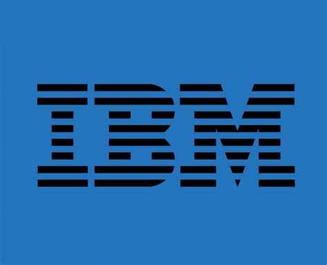 Ibm Brand Symbol Software Computer Logo Black Design Vector