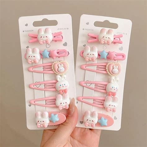 การ ์ ตูนรักกระต ่ าย Hairpin สาวผมหักน ่ ารักโบว ์ Hairpin หน ้ าผาก Bangs ทุกอย ่ าง Match