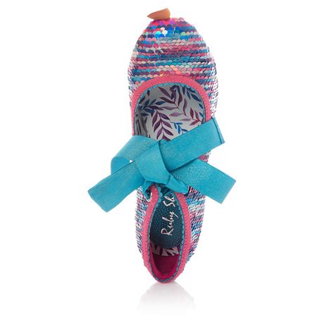 Peyton Aqua Sequins Ruby Shoo