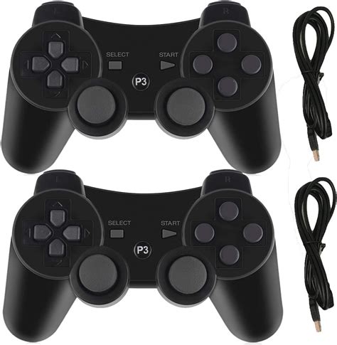 Molgegk 2packs Wireless Bluetooth Controller Compatible For Ps3 Playstation 3 Double Shock