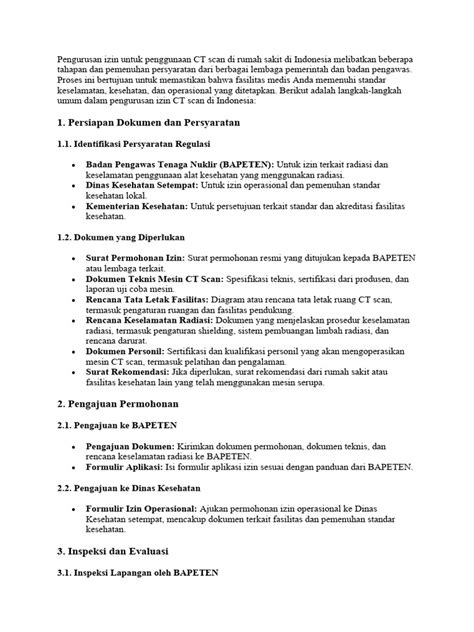 Izin Ctscan Pdf Bisnis Teknologi And Rekayasa