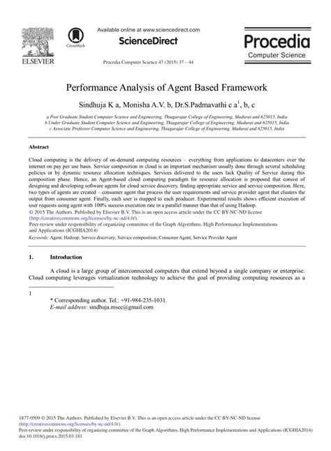 Pdf Performance Analysis Of Agent Based Framework