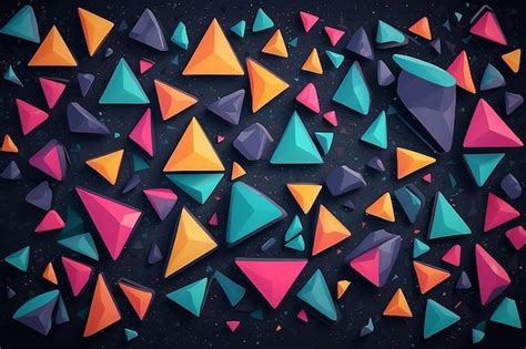 Abstract Geometric Background With Triangle Shape Pattern Premium Ai Generated Image