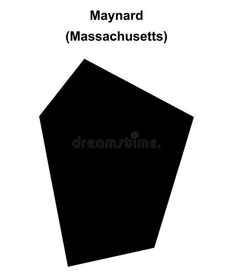 Maynard Outline Map Stock Vector Illustration Of Template 357334097