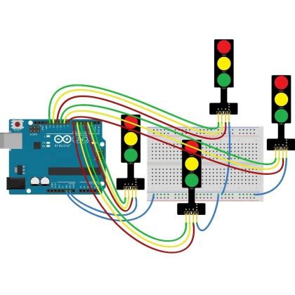 LED TRAFFIC LIGHT SIMULATION MODULE 3 3V 5V FOR ARDUINO RASPBERRY PI AND MICROCONTROLLERS