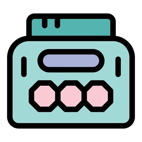 Portable Cassette Player With Rounded Buttons And Displaying Progress