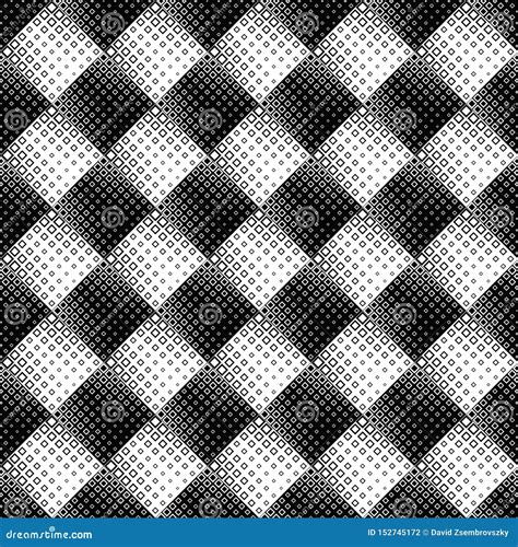 Abstract Seamless Monochrome Square Pattern Background Design Stock Vector Illustration Of
