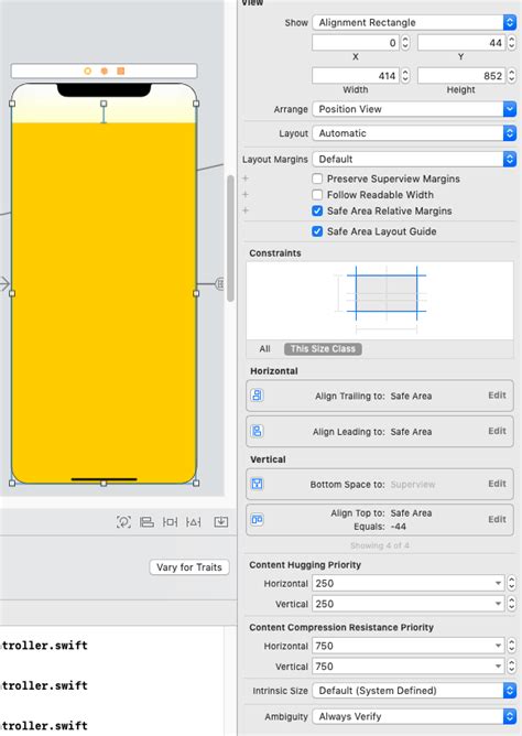 Ios How Do I Set The Safe Zone Size By Device Stack Overflow