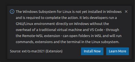 Improve Wording For The Wsl Recommendation Issue Microsoft Vscode Remote Release Github