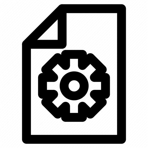 Document File Gear Paper Setting Icon Download On Iconfinder