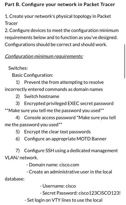 Solved Part A Design Your Own Network Draw Your Network Chegg