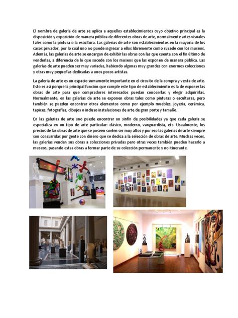 Galerías De Arte Exposición Y Venta Pdf Clásicos Estilo De Vida