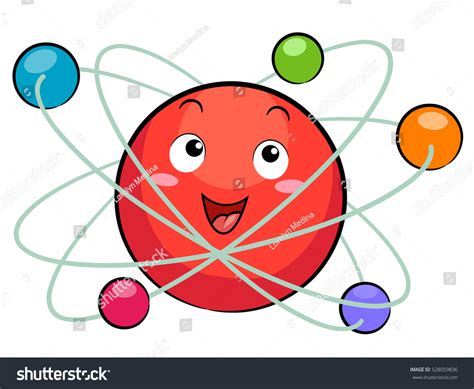 Science Themed Illustration Featuring Colorful Atomic Stock Vector 528059836 Shutterstock
