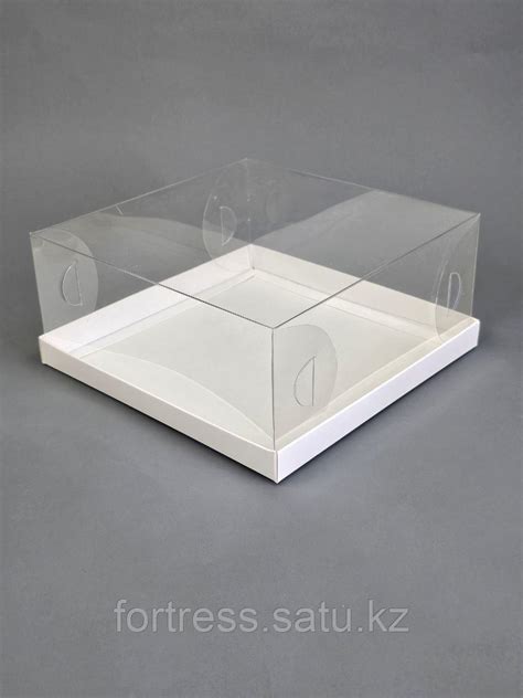 Коробка с прозрачной крышкой белая размер 20 20 9 продажа цена в Алматы Бумажные пакеты