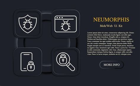 Premium Vector Protection Set Icon Private Information Antivirus Password Antivirus Hacker Two