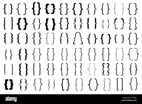 Set Of Braces Or Curly Brackets Icon Stock Vector Image And Art Alamy