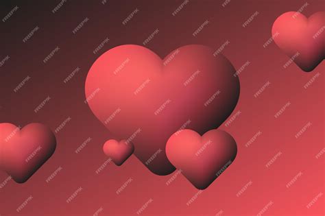 Premium Vector 3d Effect Red Heart