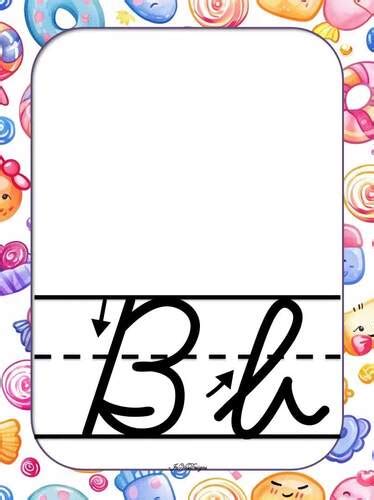 Class Decor Posters Spanish Cursive Alphabet Student Generated Decor Cards