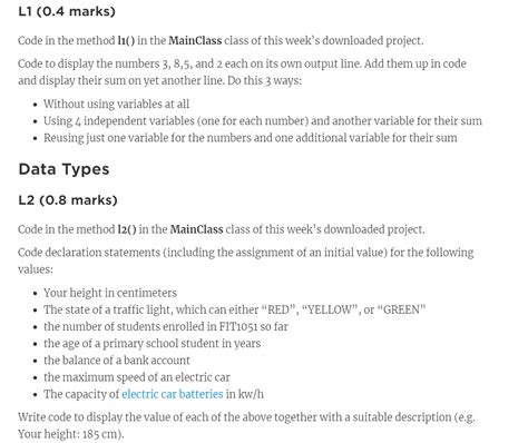 solved l1 0 4 marks code in the method l1 in the