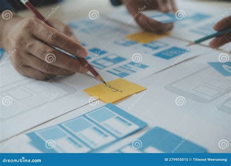 Website Designer Creative Planning Application Development Draft Sketch Drawing Template Layout