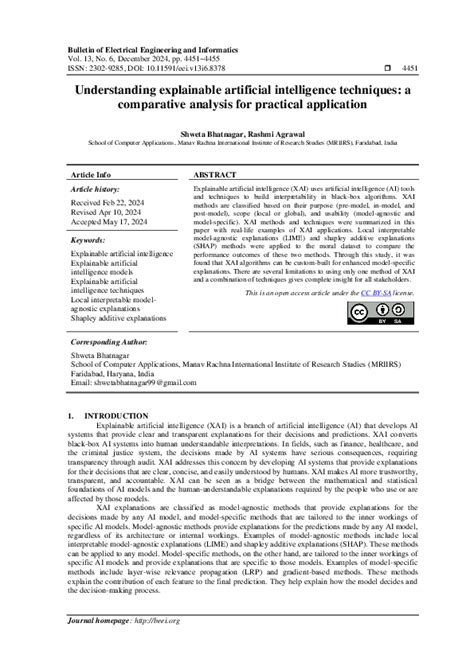 Pdf Understanding Explainable Artificial Intelligence Techniques A