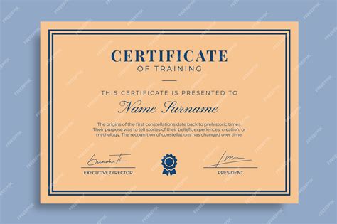 Certificate Of Training Template