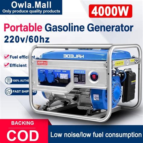 4000w Gasoline 4 Stroke Generator 220v Portable Gasoline Generator Set