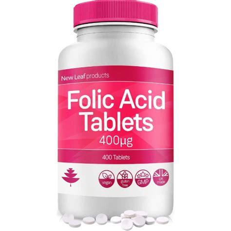 New Leaf Folic Acid 400 Mcg Pregnancy Folate 400 Tablets Health
