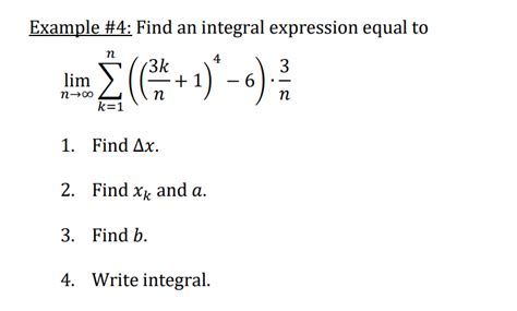 Solved Example 4 Find An Integral Expression Equal Chegg Com