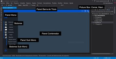 Gui Parte 1 Diseñar Formulario Moderno Sub Menú Con C Y Windows Form Versión Básica Beta