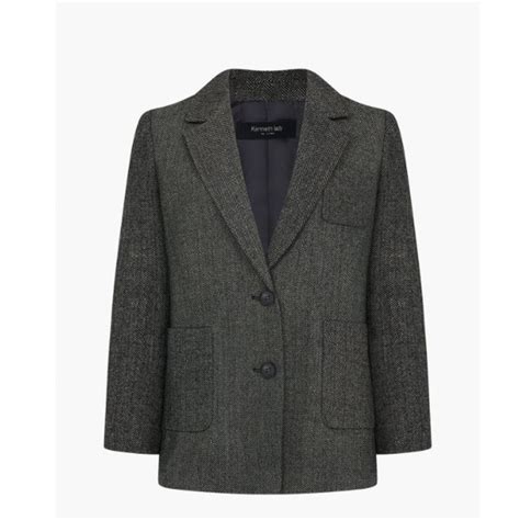 [케네스레이디] E542 헤링본체크 패치포켓 스트레이트 자켓 Egjknk9900 Ssg Com